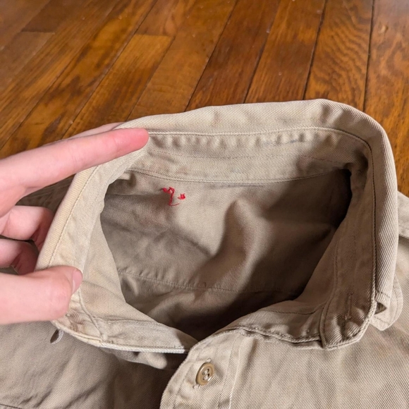 U.S. Army | Shirts | Vintage Us Army Military Tan Buttonup Uniform ...